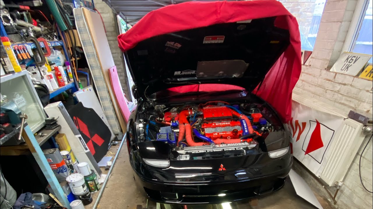 Mitsubishi GTO Front active aero moving - YouTube