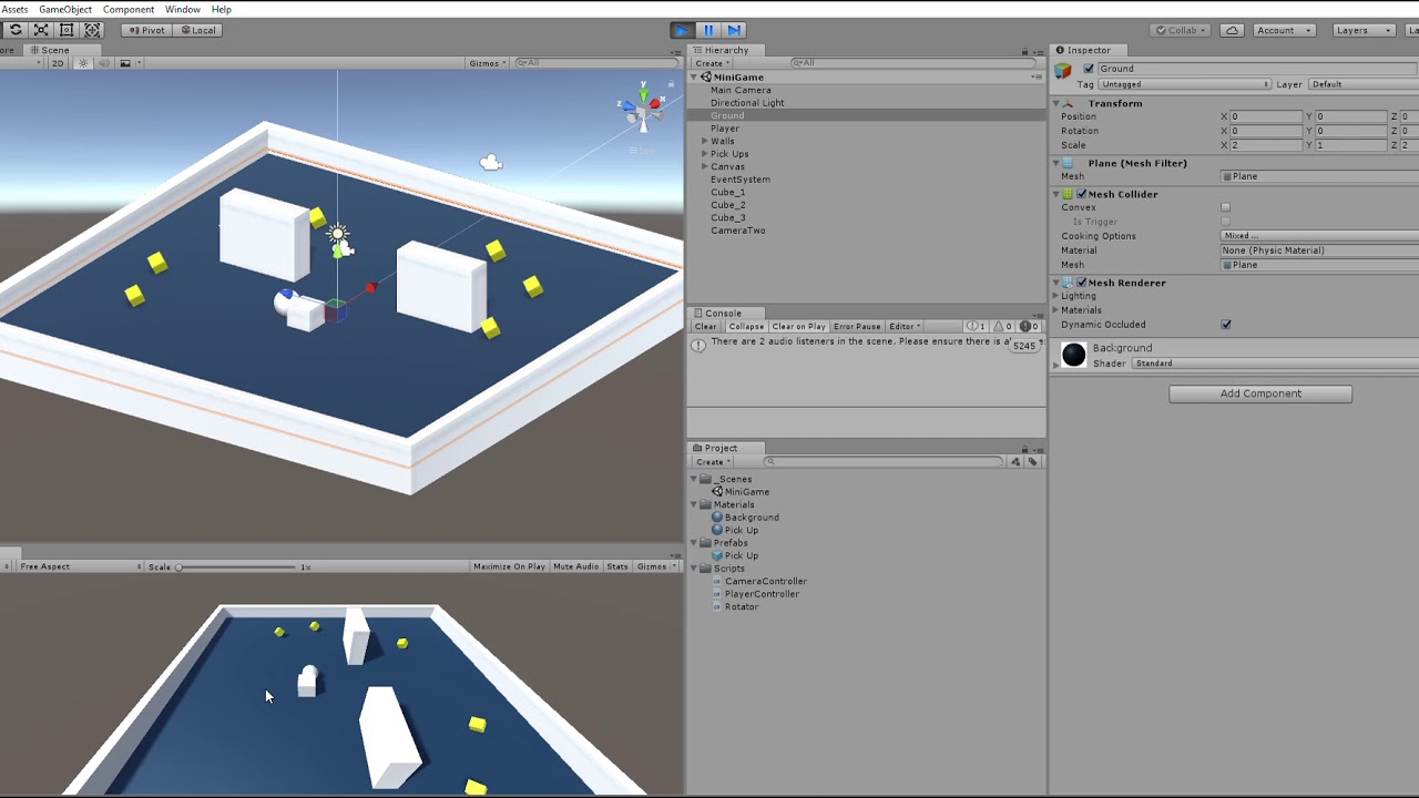 Unity 2018 MiniGame unity Roll a Ball - YouTube