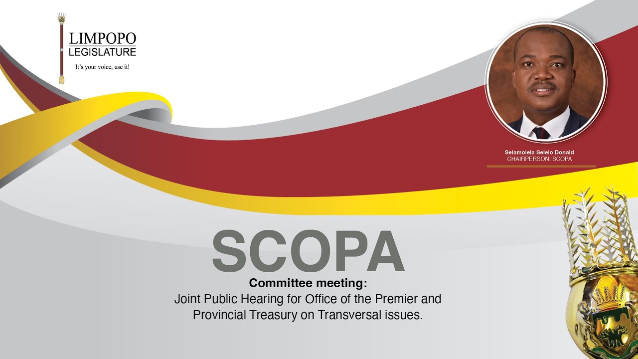 SCOPA HEARING: Office of the Premier & Provincial Treasury - YouTube