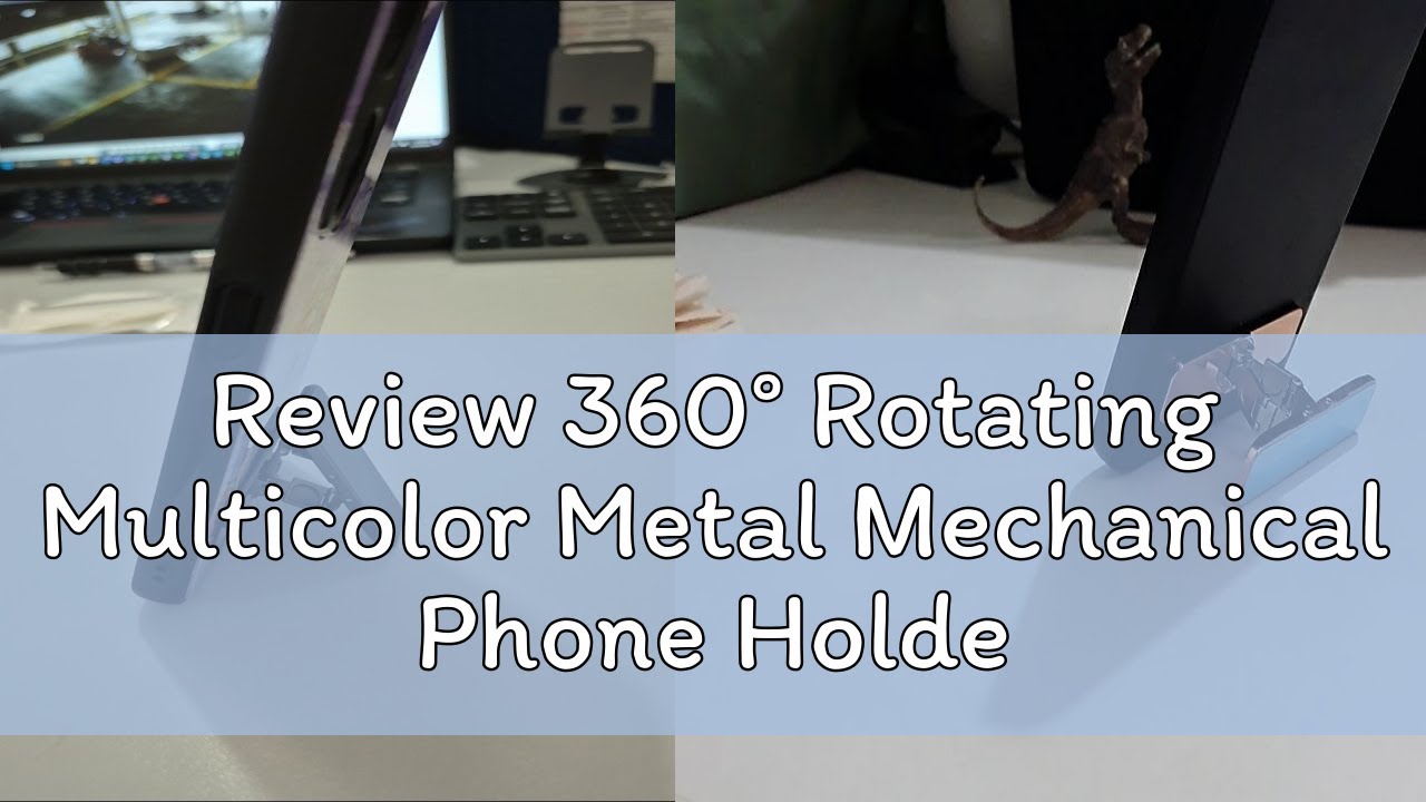 Review 360° Rotating Multicolor Metal Mechanical Phone Holder Foldable ...