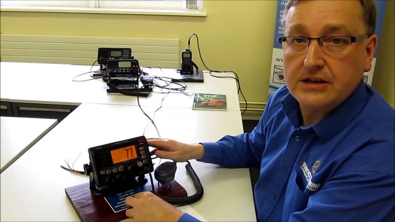 Routine voice call using a Marine VHF DSC radio - YouTube