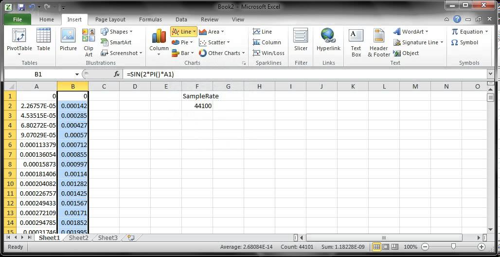 Software Synthesizer Algorithm Analysis With Excel Part 1 - YouTube