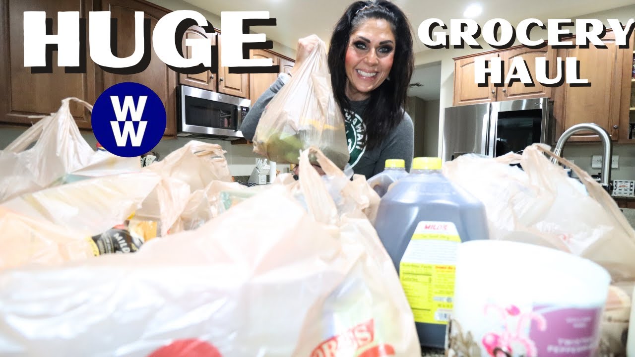 HUGE WW GROCERY HAUL FROM 2 STORES!! WEIGHT WATCHERS POINTS INCLUDED ...