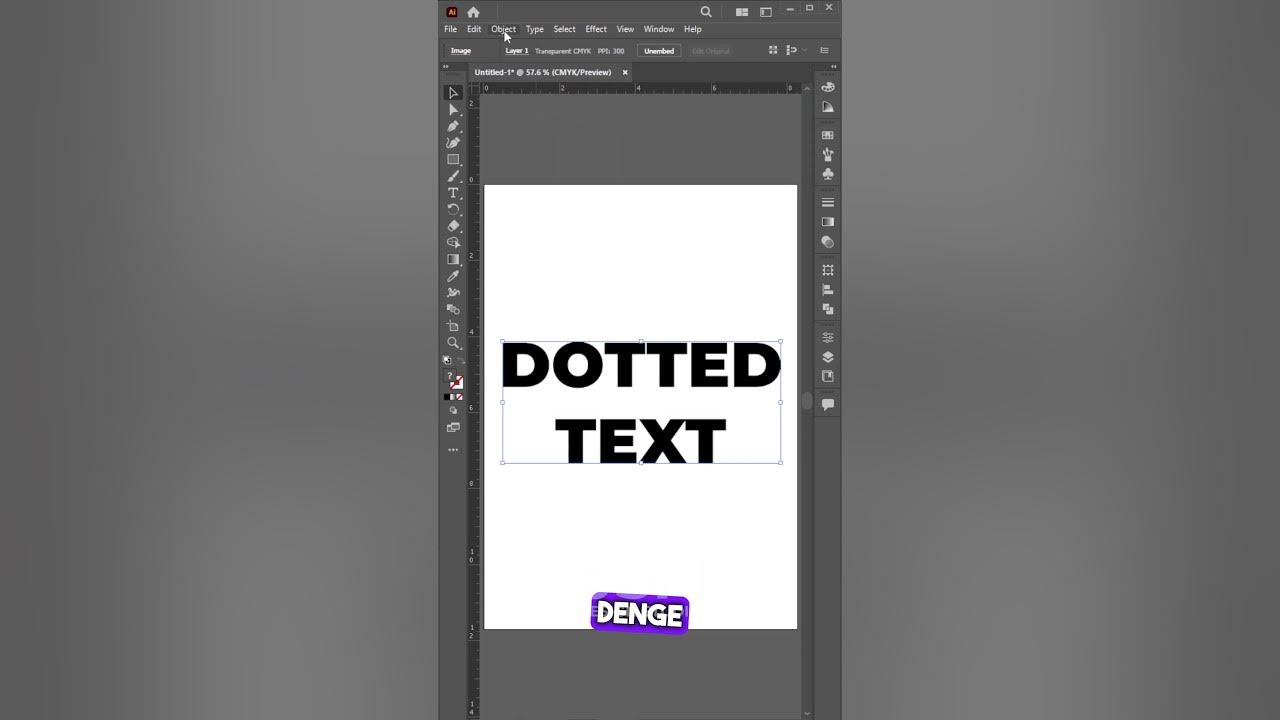 Dotted Text Effect in Illustrator #illustrator #shorts # ...