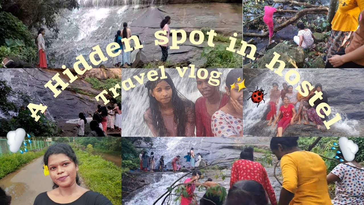 Adventure vlog 🫢 🌧️ A hidden spot in hostel \Travel vlog 🤌 #waterfall # ...