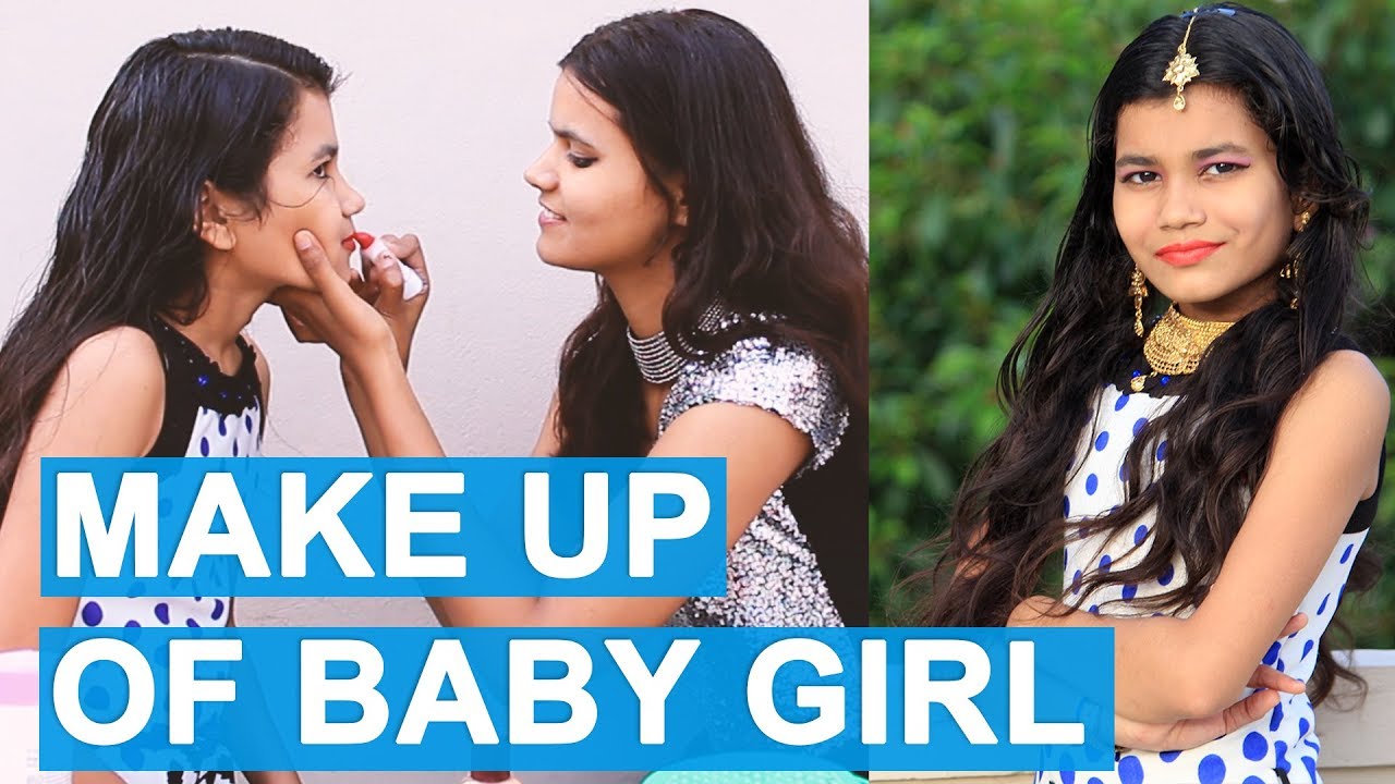 Beautiful Make Up of Little Cute Baby Girl For Her Photo shoot - YouTube