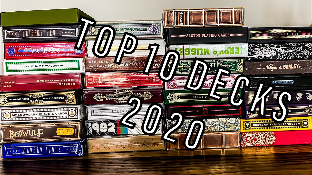 Top 10 Playing Card Decks from 2020 - The Card Guy - YouTube