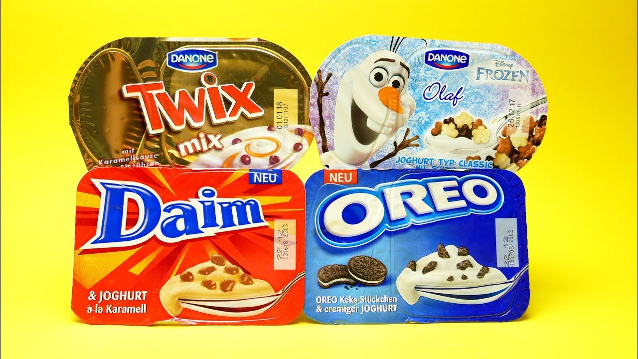 Danone Twix Mix Daim Karamell OREO and Frozen Desserts - YouTube