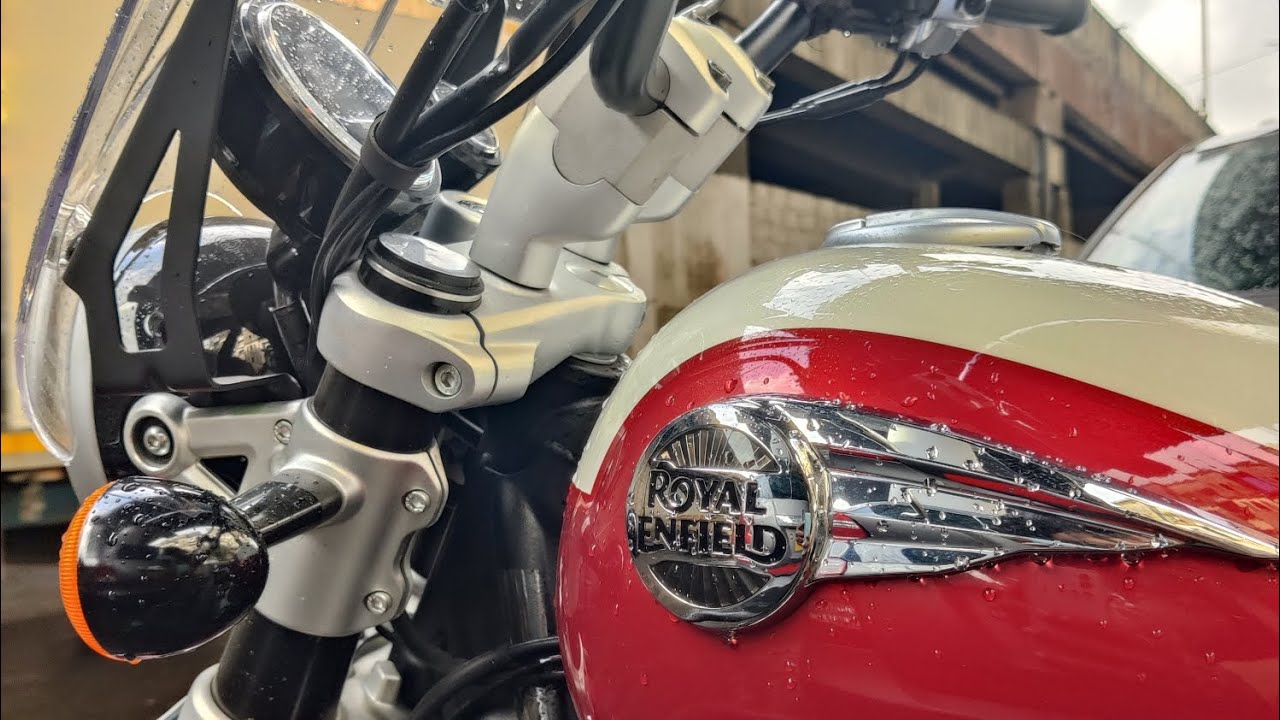 Handle bar risers for SM650 (Royal Enfield Super Meteor 650) - YouTube