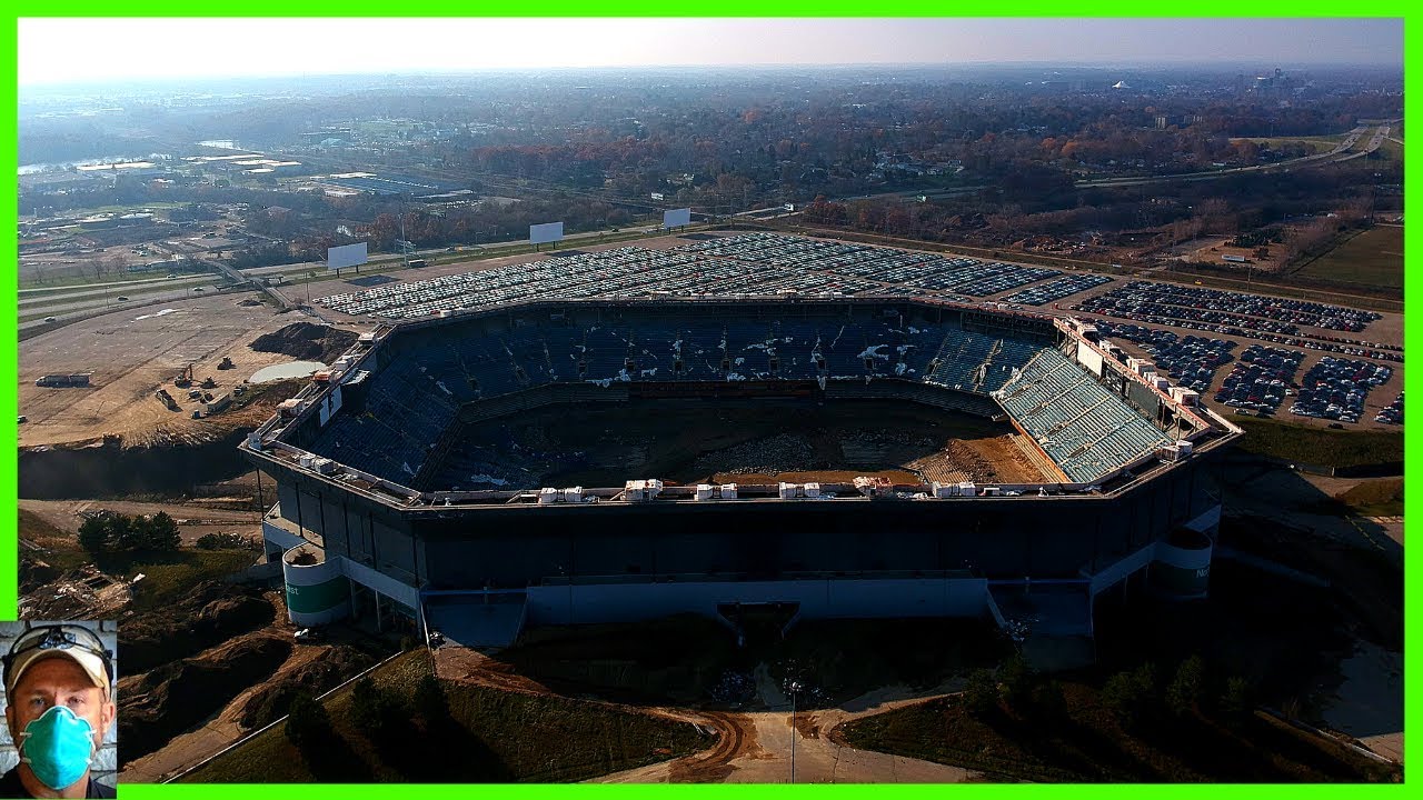 DRONE VIDEO OF THE PONTIAC SILVERDOME (1 week before demolition) - YouTube