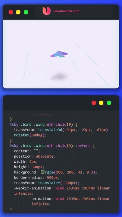 Create an Animated Paper Bird with HTML and CSS #htmlcss #coding #programming - YouTube