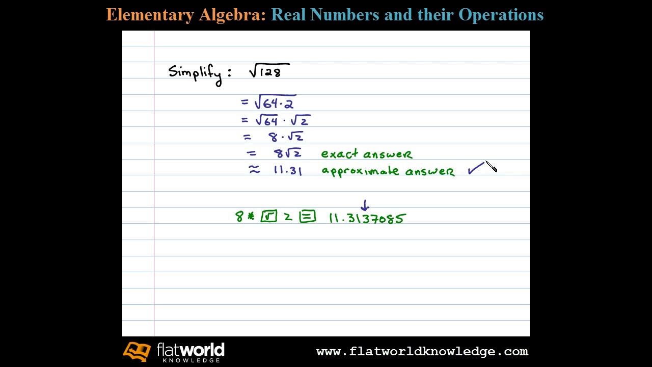 Simplify a Square Root - Algebra - fwk - TryThis01-0604 - YouTube