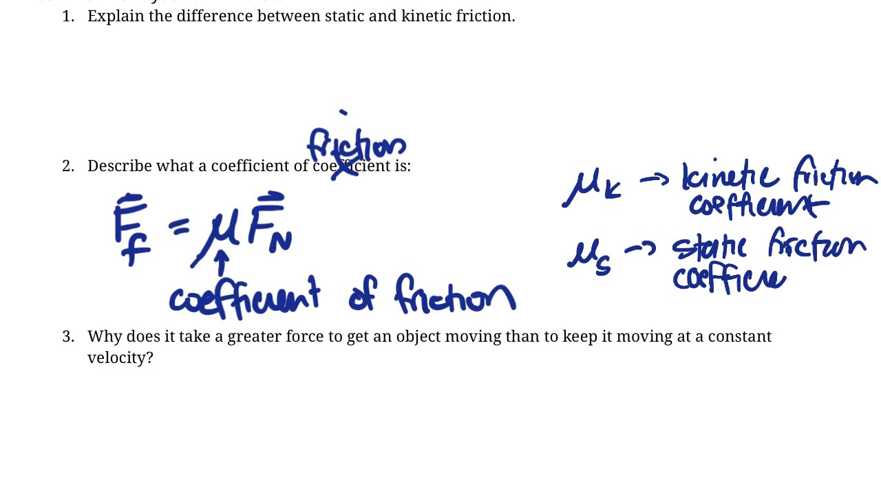 Friction Calculations - YouTube
