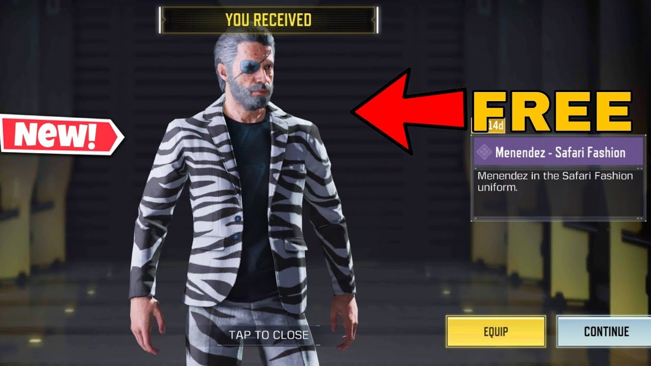 How to Get FREE Menendez - Safari Fashion in COD Mobile - YouTube