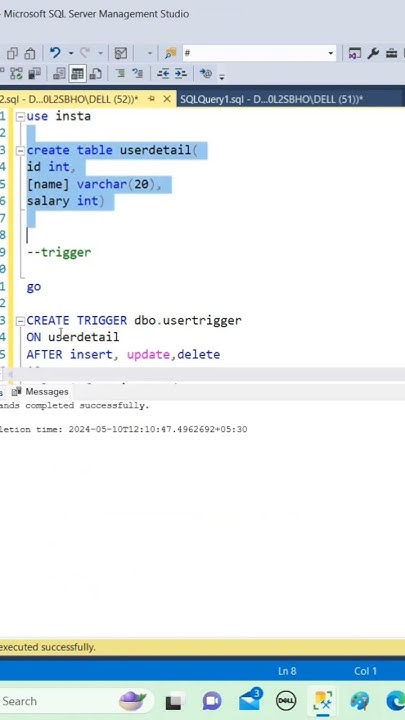 Trigger In Sql Server Sql Excel Coding Dataanalysis Database Interviews Shorts Youtube