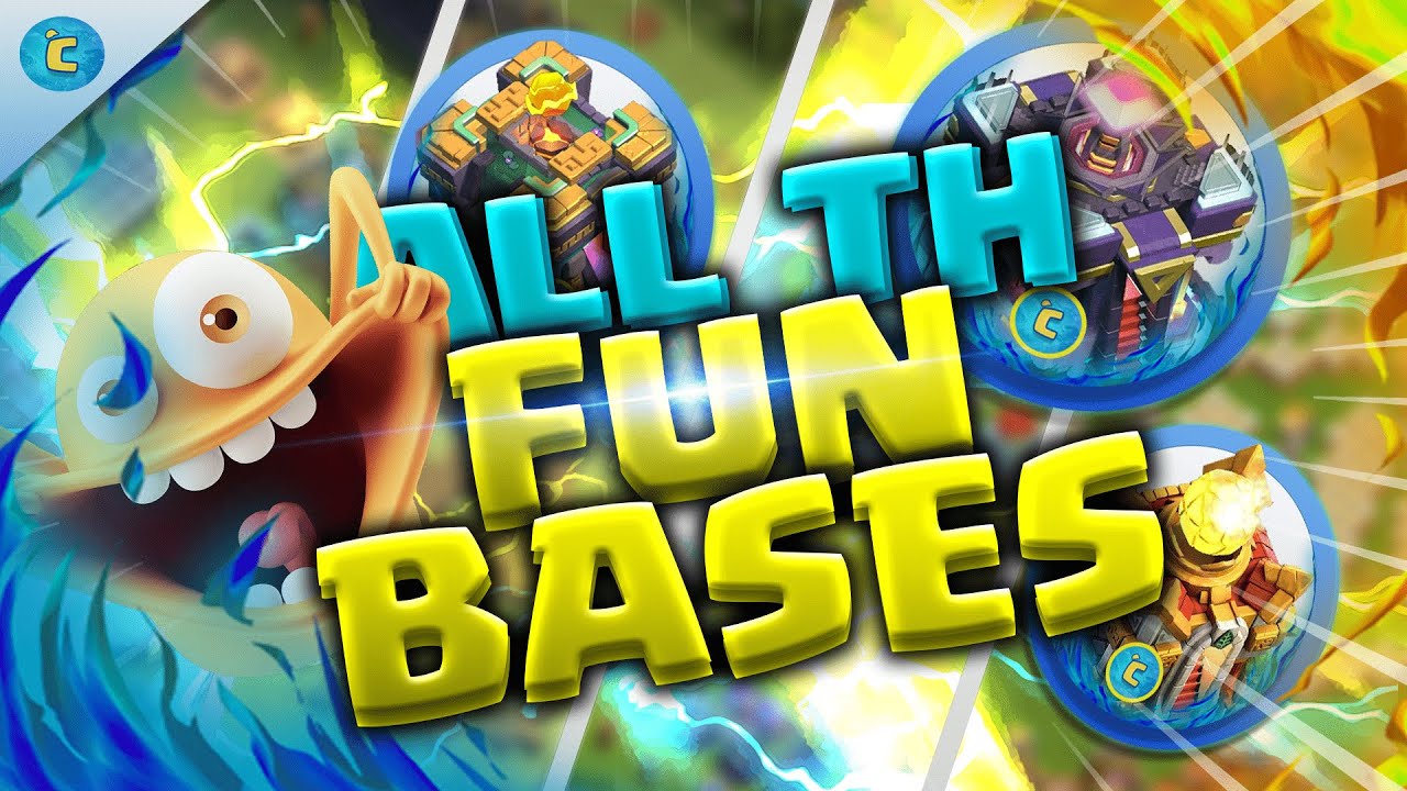 TOP FUN BASE ALL TH + LINK ( Clash of clans ) - YouTube