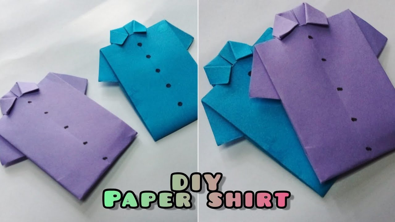 How to make a paper shirt | diy paper shirt | easy and simple | origami ...