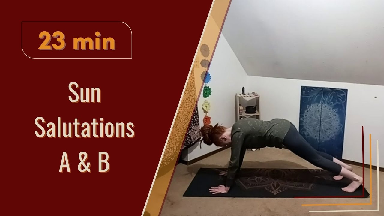Sun Salutations A&B - 23 minute Wake up Yoga flow - YouTube