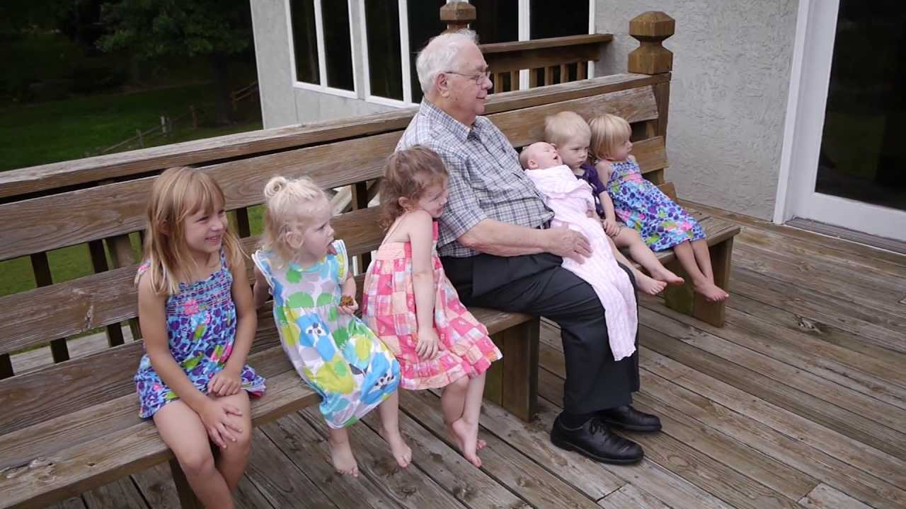 Family Picture with Great Grand-Dad - YouTube