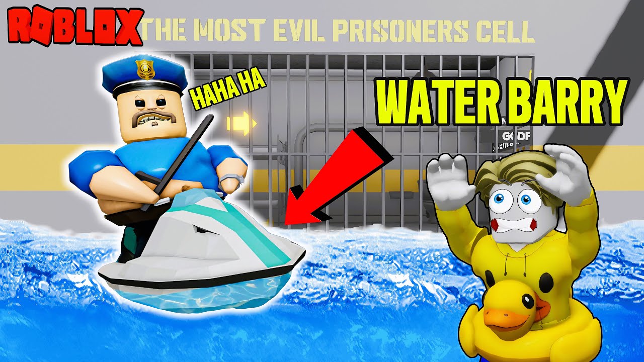 BARRY JET SİKİ KULLANIYOR HAPİSTEN KAÇ | ROBLOX WATER BARRY'S PRISON ...