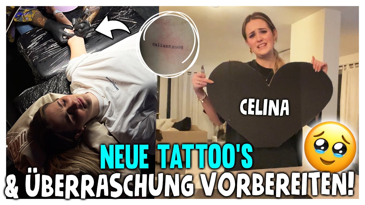 NEUE TATTOO'S & ÜBERRASCHUNG FÜR @celinatv VORBEREITEN!🫢😍 + GESCHENKE ...