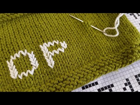 How to write Alphabet , Letters , Name on knitting | Duplicate Stitch ...