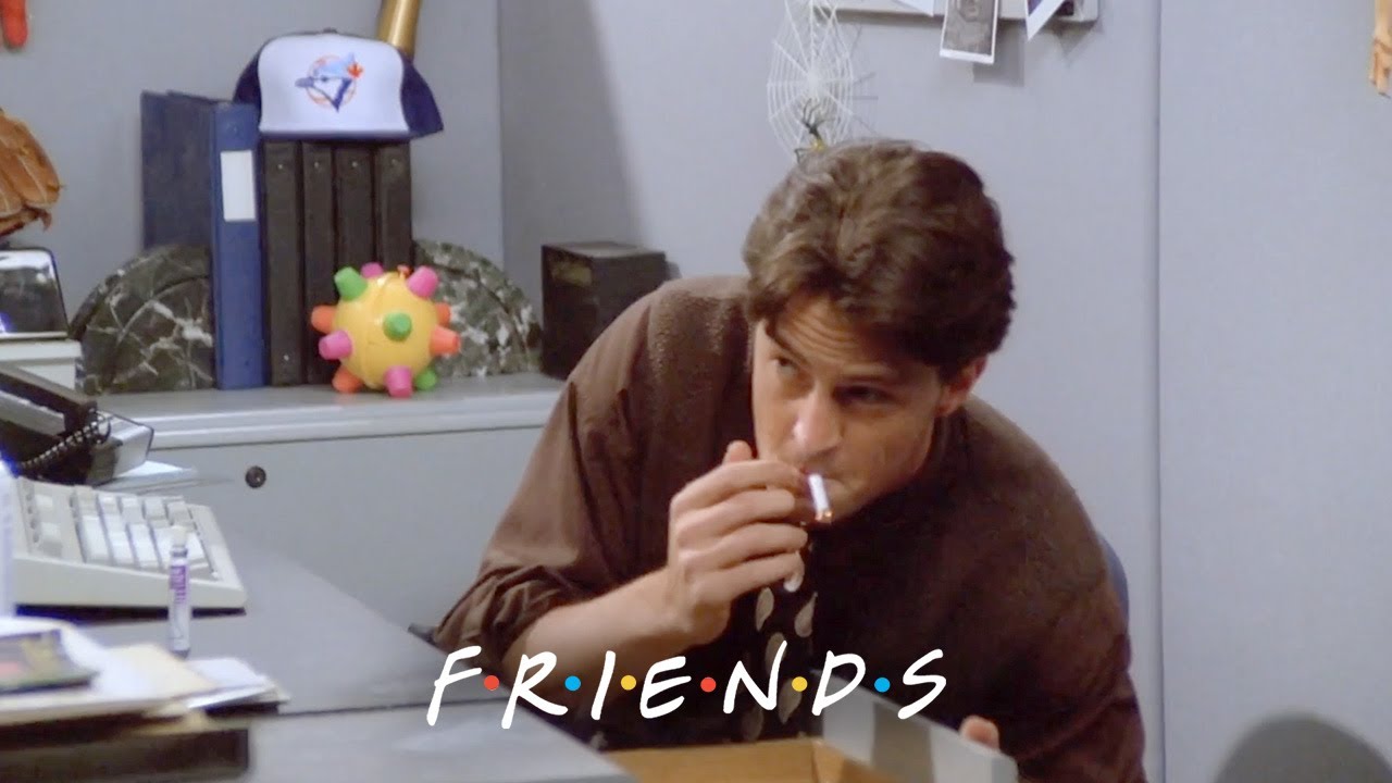 Chandler Smokes at Work | Friends - YouTube