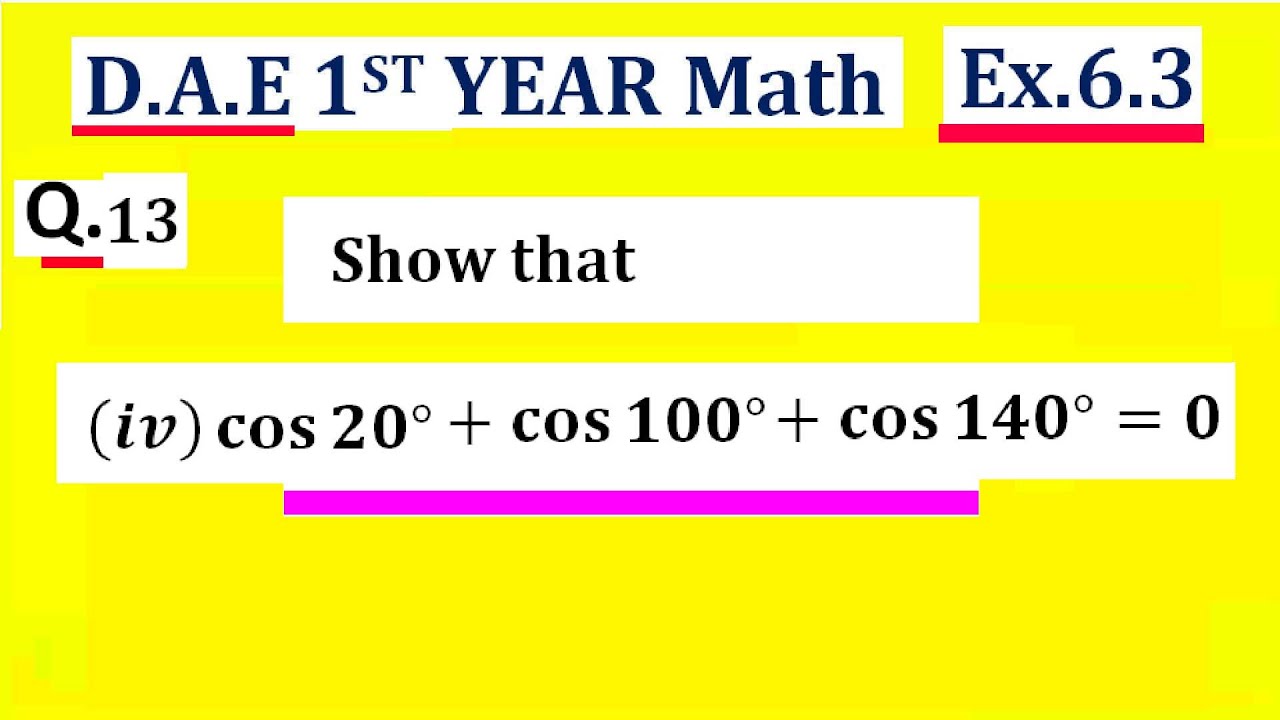 Trigonometric Angle identities | DAE Math | Fs.c Math | Trigonometry ...