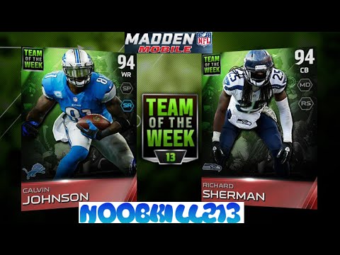 Madden Mobile Team Of The Week, Week 13 Players - YouTube