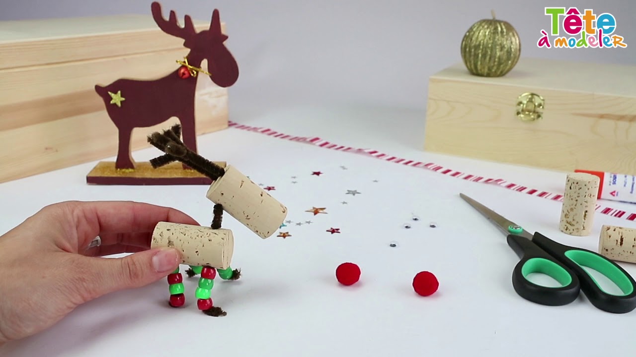 🦌 [TUTO] Le petit renne en bouchons de liège - Une vidéo by Tête à ...