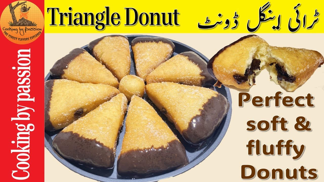 Triangle chocolate donuts || Donuts recipe || Chocolate doughnuts ...