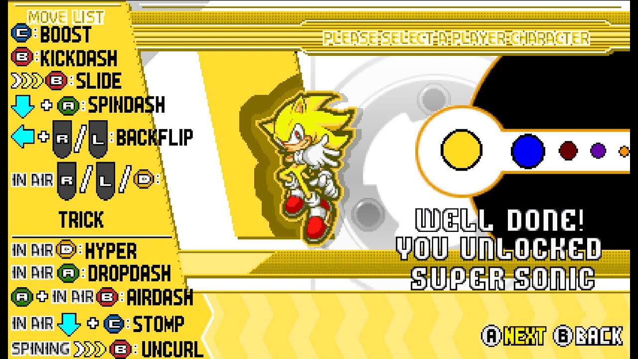 How to unlock SUPER SONIC in Sonic Advance 4: Advanced! - YouTube