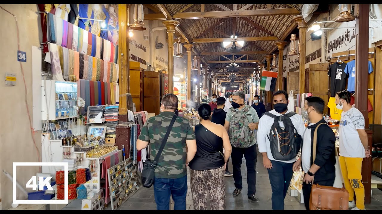 4K Walk Dubai's Old Market - Souk - Spaziergang [ASMR Non-Stop] - YouTube