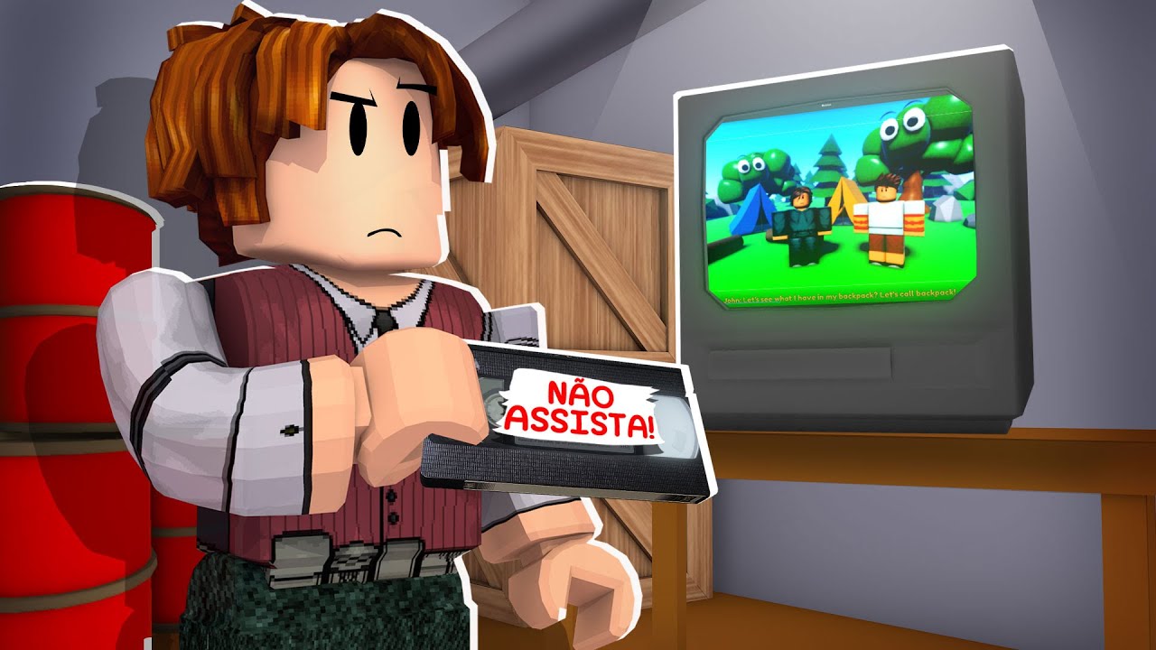 AS FITAS ASSOMBRADAS DO PORÃO (Roblox Adventures of John and Mark ...