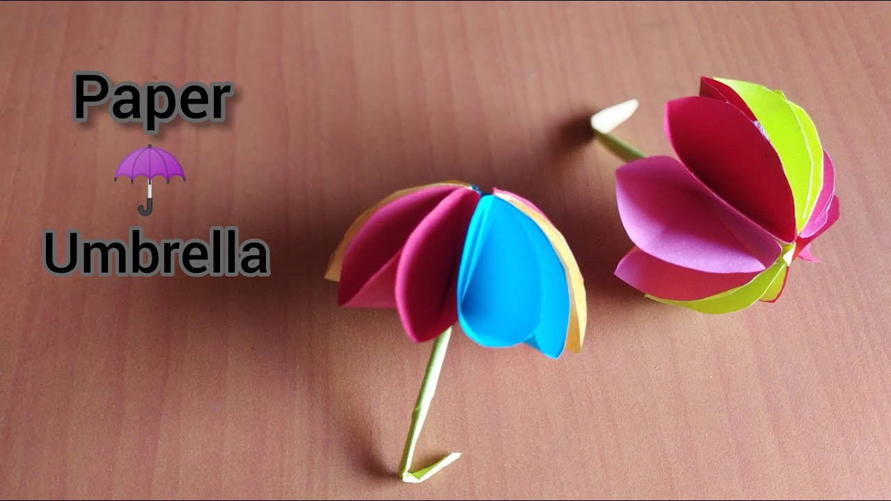 How To Make Beautiful Umbrella With Color Paper | DIY Paper Decor For ...