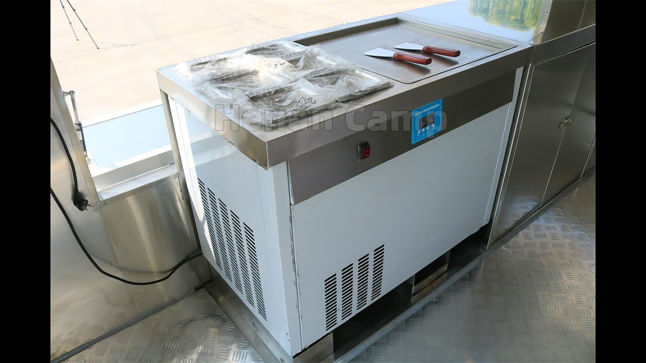 12ft Rolled Ice Cream Trailer With Big Window - Honlu Food Trailer ...