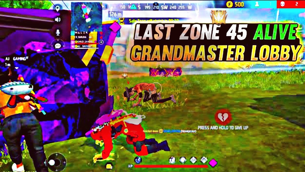 Last Zone 45 Alive🤯 Grandmaster 13000 +Full Hard Lobby😲 Garena Free ...