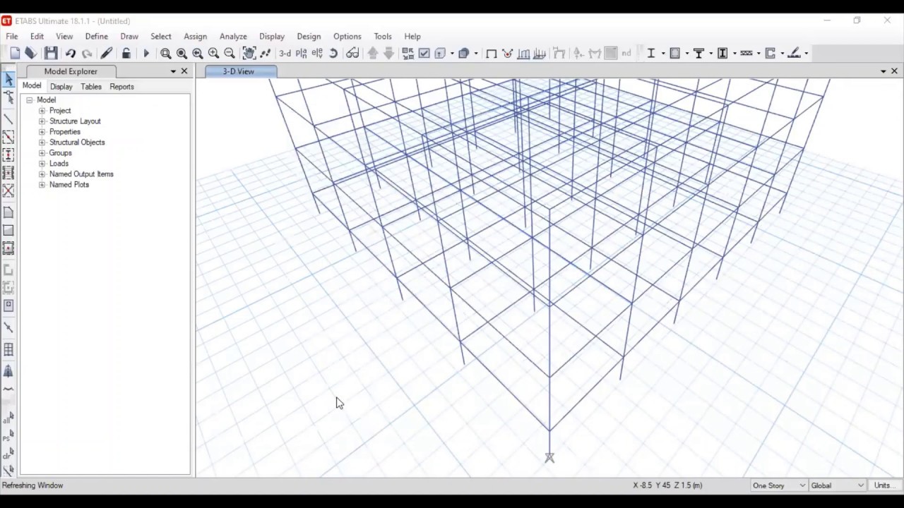HOW TO CREATE A MODEL IN ETABS - YouTube