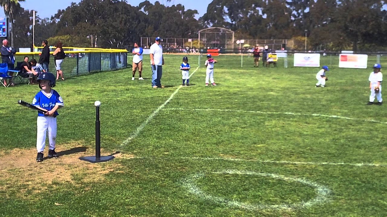 Mick's first time batting! - YouTube