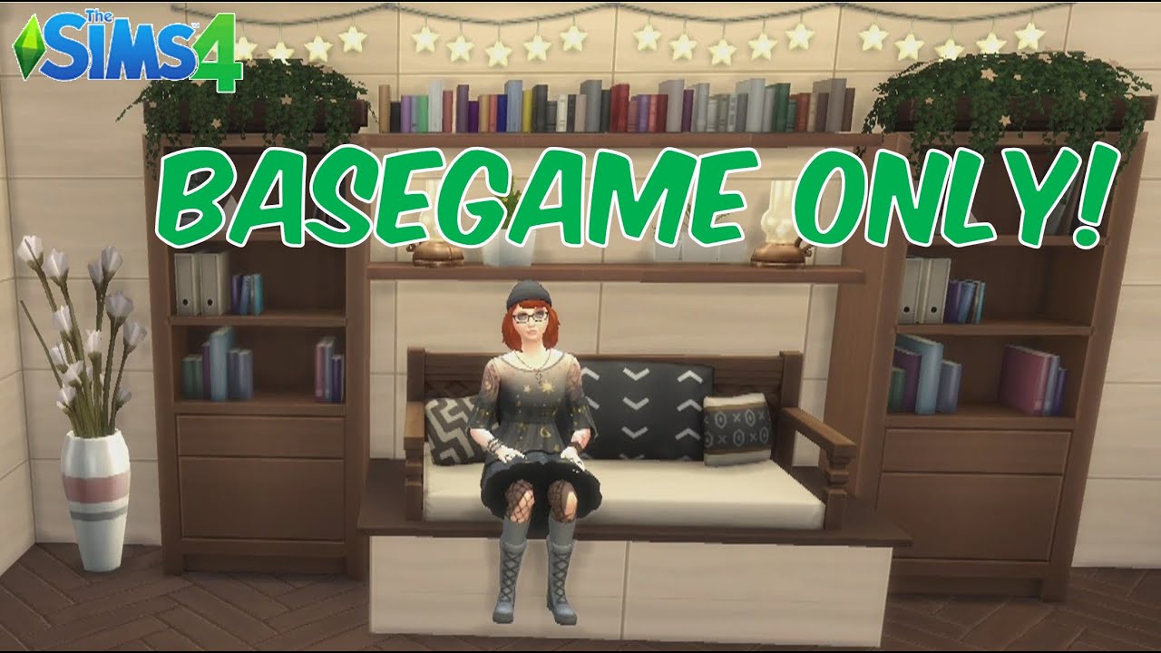 How to make a Sims 4 Basegame Book Nook! 😀 // NoCC - YouTube