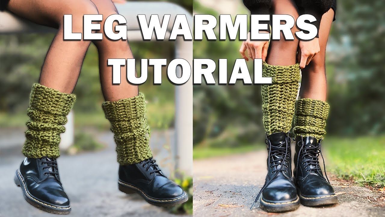 how to crochet chunky leg warmers | EASY beginner tutorial - YouTube