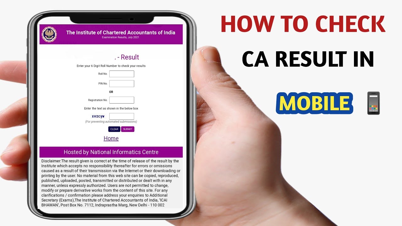 How to Check CA Result In Mobile Phone | CA result Kaise check kare ...