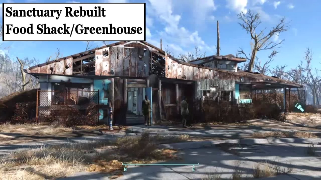 Fallout 4 - Sanctuary Food Shack/Greenhouse - YouTube
