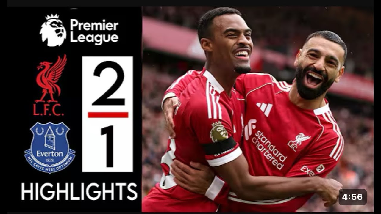 Liverpool vs Everton 2 1 • Highlights & All Goals • Hugo Ekitike Goal ...
