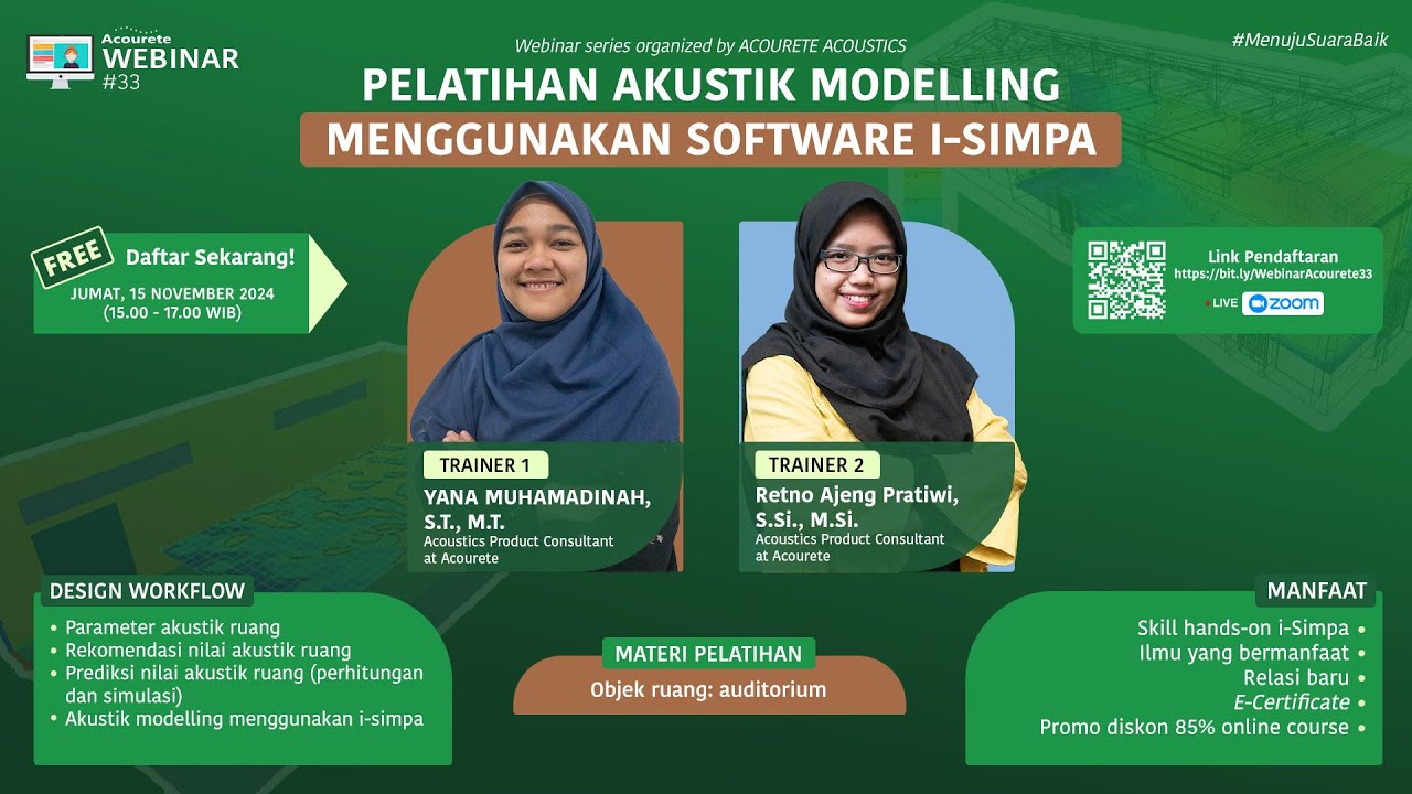 WEBINAR ACOURETE #33 | Pelatihan Akustik Modelling Menggunakan Software ...