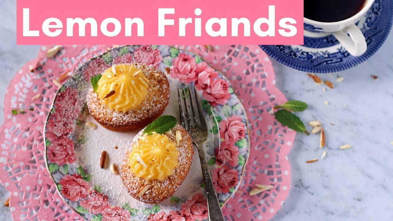 Lemon Friands with Lemon Curd | Lemon Almond Mini Cake - YouTube