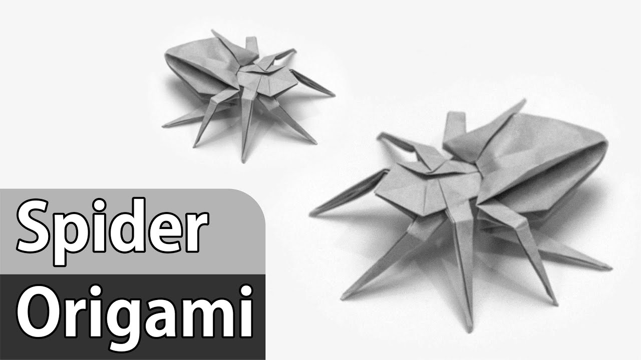 How to fold a spider🕷 with paper origami ; Traditional method, Spider ...