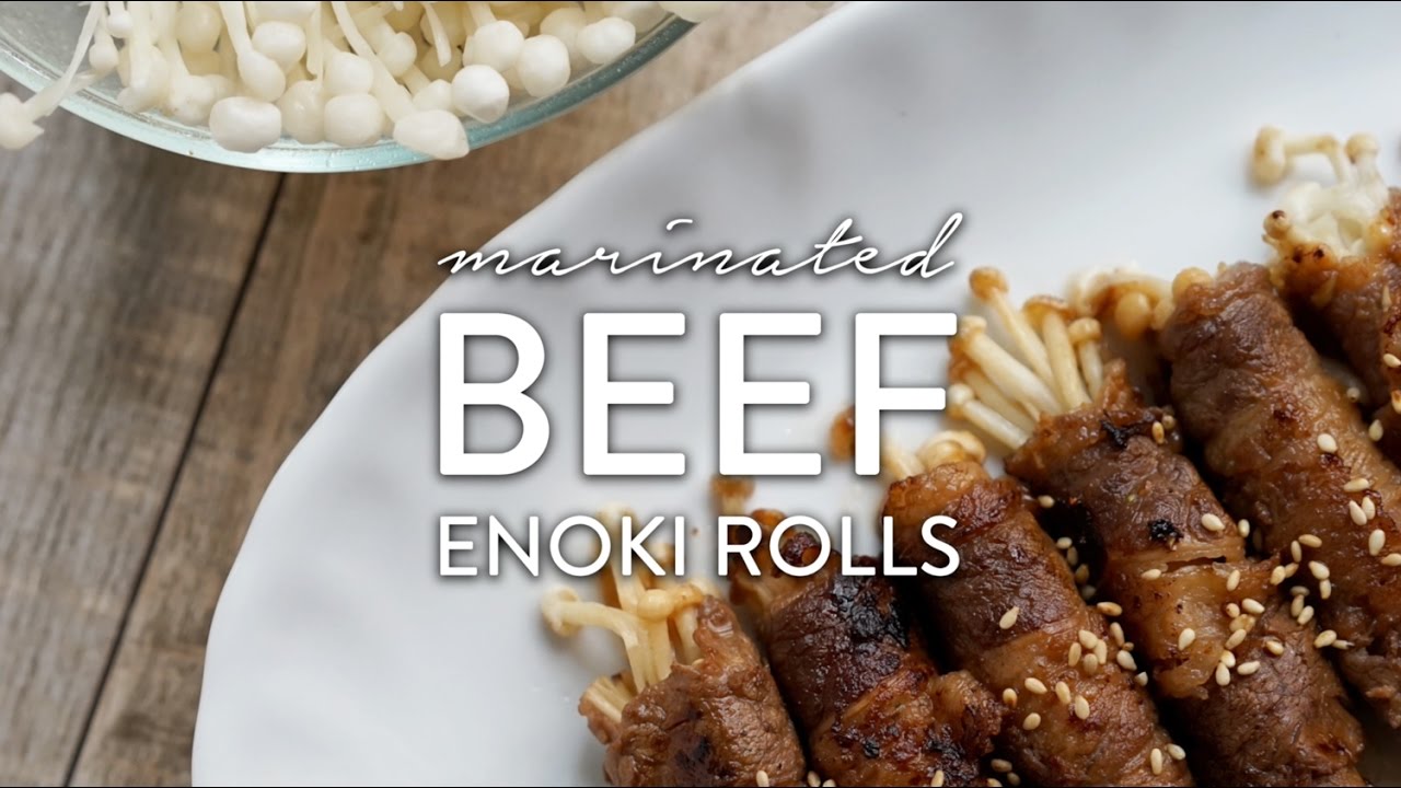 Beef Enoki Rolls Video Recipe by Broke and Cooking - YouTube