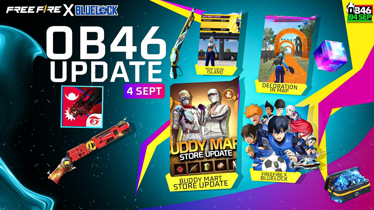 Claim New OB46 Buddy Mart Store Update 😲 - Free Fire X Blue Lock / Big ...