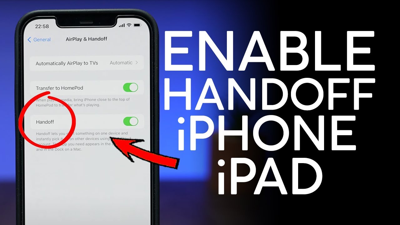 How to Enable Handoff Feature on iPhone iPad iOS 15 1 - YouTube
